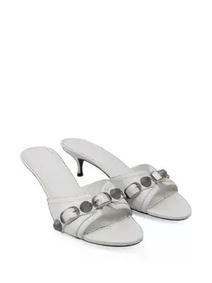 Balenciaga Cagole Leather Mules