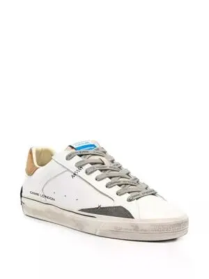 CRIME LONDON Distressed Leather Sneakers