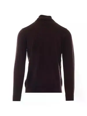 Alpha Studio High-neck Fine-knit Sweater - Brown