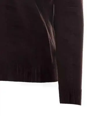 Alpha Studio High-neck Fine-knit Sweater - Brown