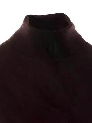 Alpha Studio High-neck Fine-knit Sweater - Brown