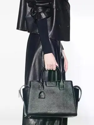 Armani Exchange Saffiano Effect Logo Plaque Tote Bag