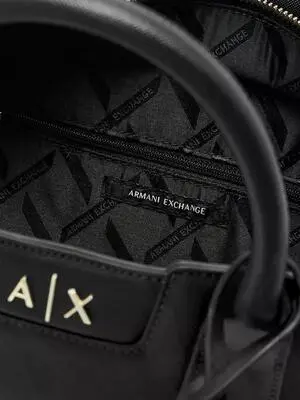 Armani Exchange Saffiano Effect Logo Plaque Tote Bag