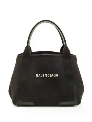 Balenciaga Navy Cabas Tote Bag - Black