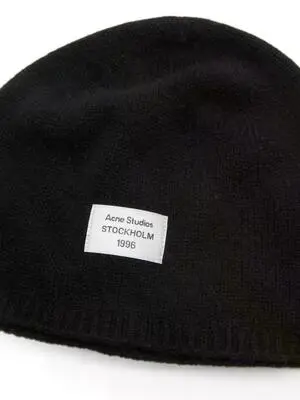 Acne Studios Cashmere Beanie With Logo