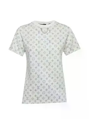 LOUIS VUITTON Monogram Chain-link T-shirt - White