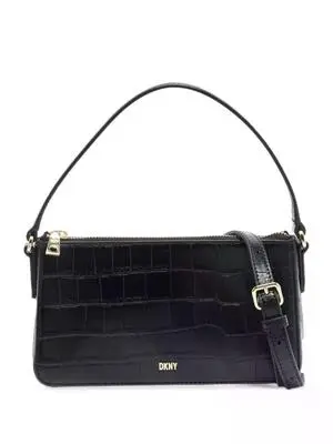 Dkny Croc-embossed Shoulder Bag