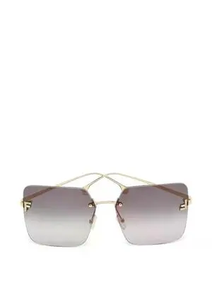 Fendi First Crystal-embellished Square-frame Sunglasses