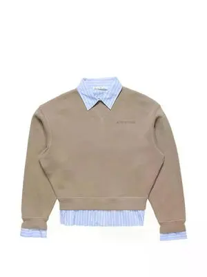 Acne Studios Layered Cotton Fleece Sweatshirt