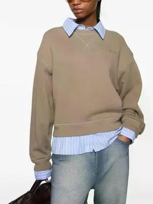 Acne Studios Layered Cotton Fleece Sweatshirt
