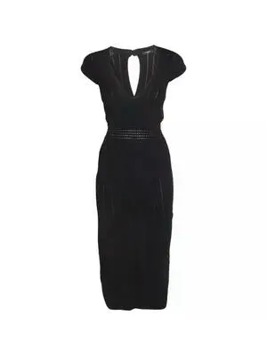 Balmain Openwork Rib-knit Midi Dress