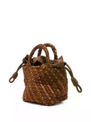 MARREA Woven Satin-finish Shoulder Bag