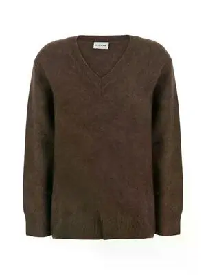 P.a.r.o.s.h V-neck Knitted Sweater - Brown