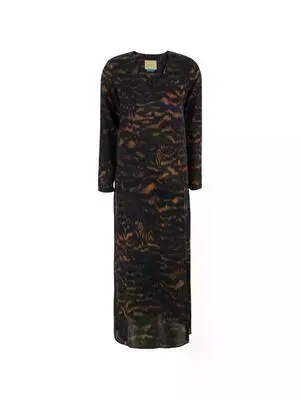 Momoni Abstract-print V-neck Dress