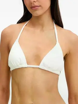 Michael Kors Logo-jacquard Triangle Bikini - White