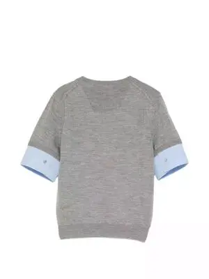 JUUN.J Argyle-intarsia Short-sleeve Top