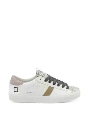 D.a.t.e. Hill Low Vintage Glitter-detail Leather Sneakers