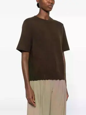 JOSEPH Ribbed-trim Short-sleeve Sweater