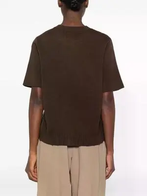 JOSEPH Ribbed-trim Short-sleeve Sweater