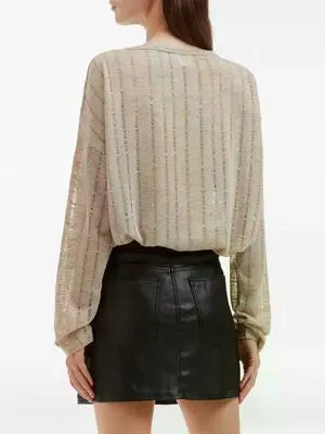 B+AB Distressed-knit Sweater