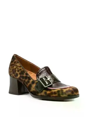 Chie Mihara Leopard Print Buckle-detail Pumps