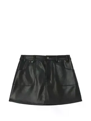 B+AB Pocket-detail A-line Mini Skirt - Black
