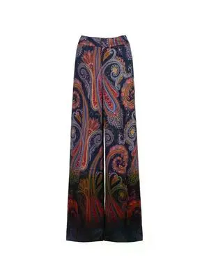 Etro Paisley Print Wide-leg Trousers