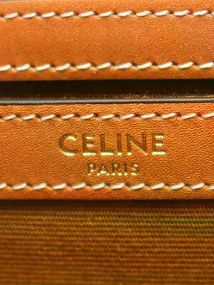 Celine 2012-2026 Small Square Triomphe Coated Canvas Cabas Satchel