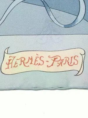 Hermès 1980-2010 Le Carnaval De Venise Silk Scarf 90 Scarves - Blue