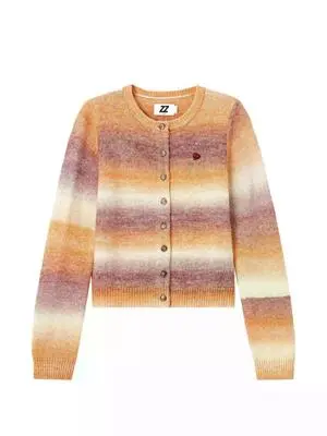 Izzue Ombre-effect Heart-patch Cardigan