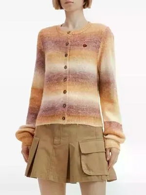 Izzue Ombre-effect Heart-patch Cardigan