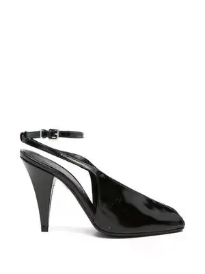 CHANTAL Leather Buckle-fastening High Heel Sandals - Black