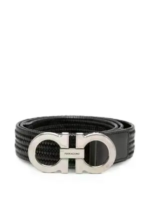 FERRAGAMO Gancini Woven Belt