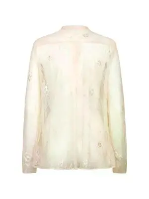 FORTE_FORTE Lace Pussy-bow Shirt