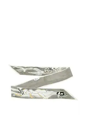 Dior Abcdior Grace Print Mitzah Scarf - Grey