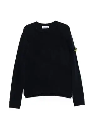 Stone Island Logo-patch Sweater - Blue