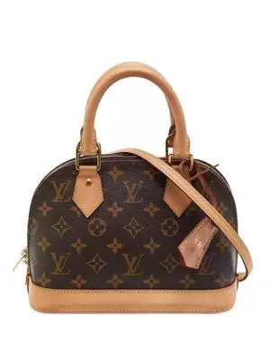 LOUIS VUITTON Monogram Alma Bb Tote Bag - Brown