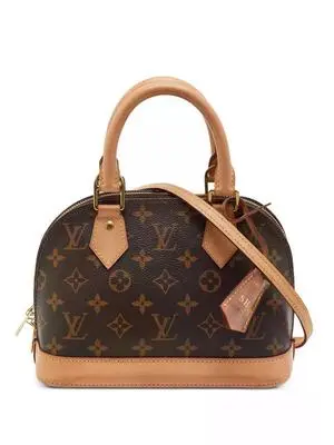 LOUIS VUITTON Monogram Alma Bb Tote Bag - Brown