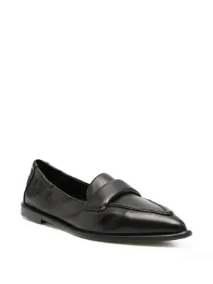 POMME D´OR Pointed-toe Leather Loafers - Black