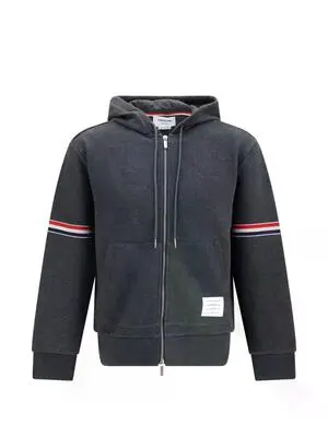 Thom Browne 4-bar Piqué Hoodie - Grey