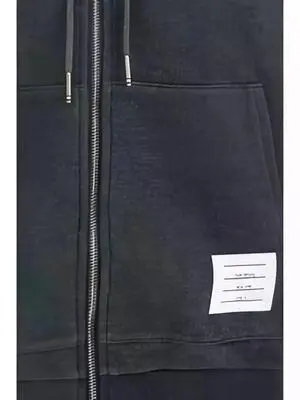 Thom Browne 4-bar Piqué Hoodie - Grey