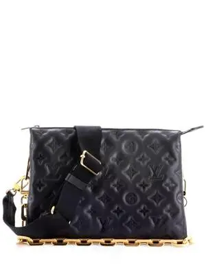 LOUIS VUITTON Coussin Pm Bag Monogram Embossed Lambskin - Black