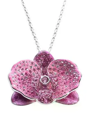SWAROVSKI Idyllia Orchid Pendant Necklace - Silver