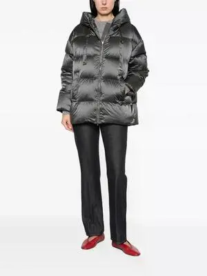 Max Mara Hooded Puffer Jacket - Grey