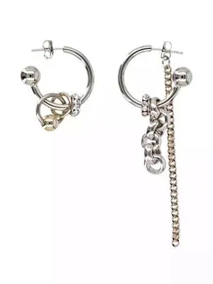 JUSTINE CLENQUET Celina Crystal-embellished Hoop Earrings - Gold