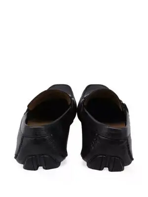 FERRAGAMO Sardegna Leather Loafers With Engraved Logo Buckle