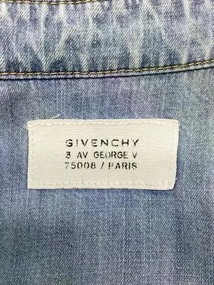 Givenchy Distressed Slim-fit Denim Shirt
