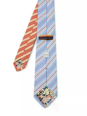 Paul Smith And Orange Stripe Cotton Tie