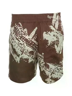 Bottega Veneta Postcard-print Shorts