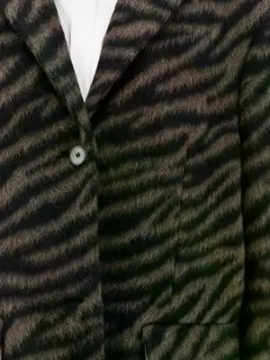 ALYSI Tiger-print Single-breasted Blazer